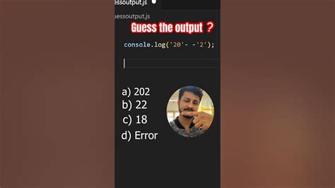 Javascript Guess The Output Javascript Js Coding Youtube