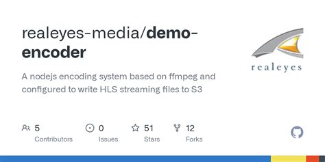 Github Realeyes Mediademo Encoder A Nodejs Encoding System Based On Ffmpeg And Configured To