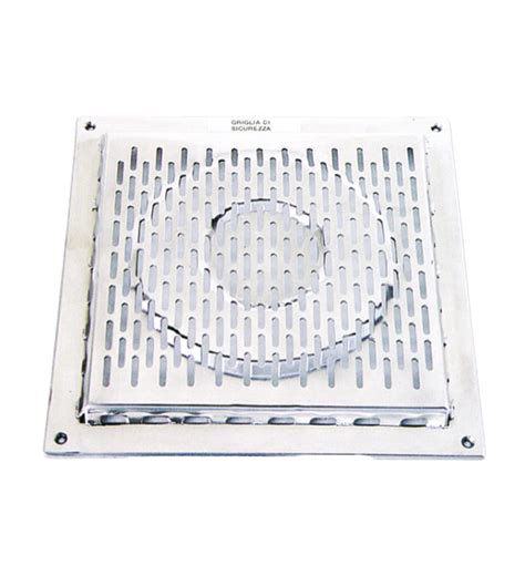 Stainless Steel Wall Safety Grate With Casing Aqua