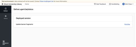 Show Latest Version Issue Ugent Library Deliver GitHub