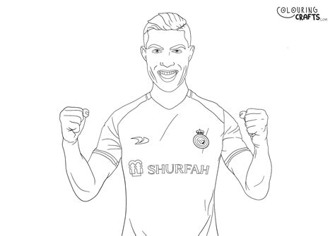 Ronaldo Al Nassr Colouring Page Colouring Crafts