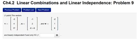 solved ch4 2 linear combinations and linear independence