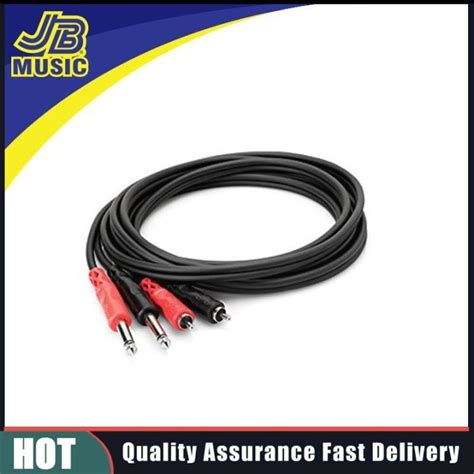 ☢ Hosa Dual 14 Inch Ts To Dual Rca Stereo Interconnect Cablecpr 201