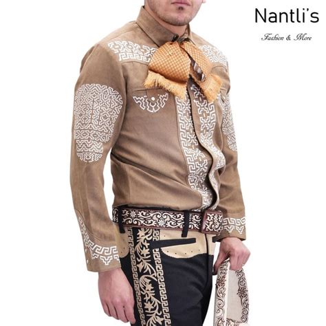Camisa Charra Para Hombre Tm Wd0910 Charro Shirt Beige Small