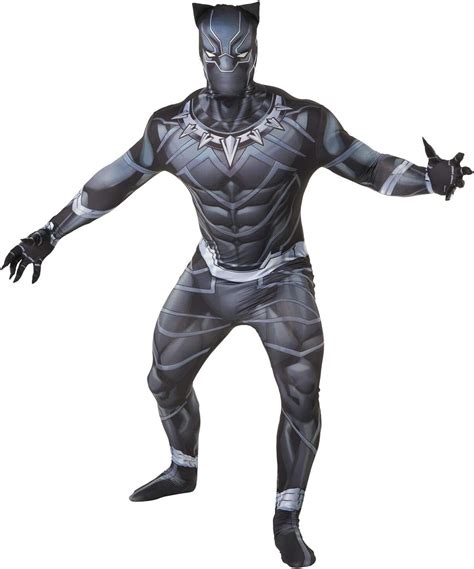 Morphsuits Official Mens Black Panther Costume Halloween Men Black