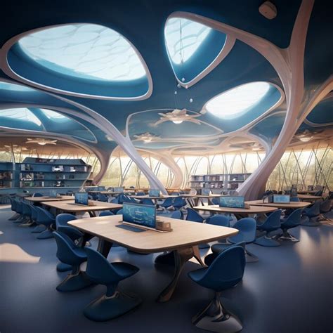 Premium Photo A University Classroom Modern Design Futuristic Style