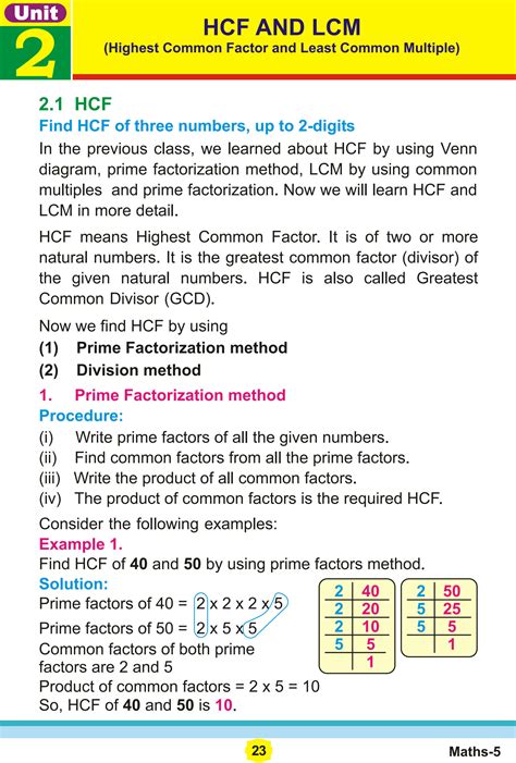 SOLUTION: Hcf and lcm grade v - Studypool