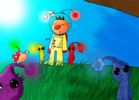 Olimar And Pikmin By Anotheryojimbo On Deviantart