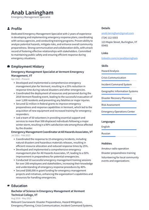 Top 16 Emergency Management Specialist Resume Objective Examples