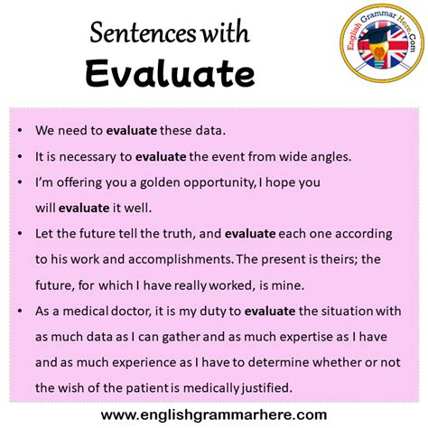 Sentences With Evaluate Evaluate In A Sentence In English Sentences For Evaluate English