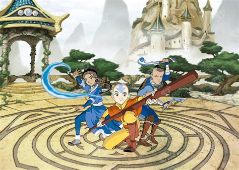 Aang Katara And Sokka 38 6 X 27 6 98cm X 70cm Square With 58 Colors Including 4 Abs
