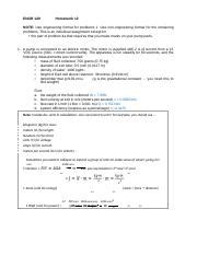 Homework Docx ENGR Homework NOTE Use Engineering Format For Problems Use Non