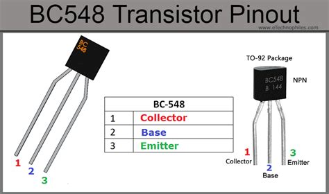 Bc548 Transistor Pinout Specifications Datasheet And Applications