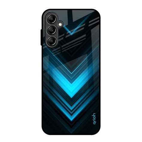 Vertical Blue Arrow Samsung Galaxy A14 5g Glass Back Cover Flat 35