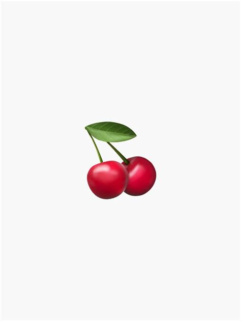 Cherry Emoji Sticker For Sale By Cssens Emoji Cherry Emoji Stickers