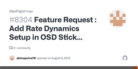 Feature Request Add Rate Dynamics Setup In Osd Stick Configuration