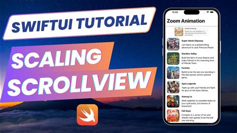 creating scaling scrollview animation swiftui tutorial scaling