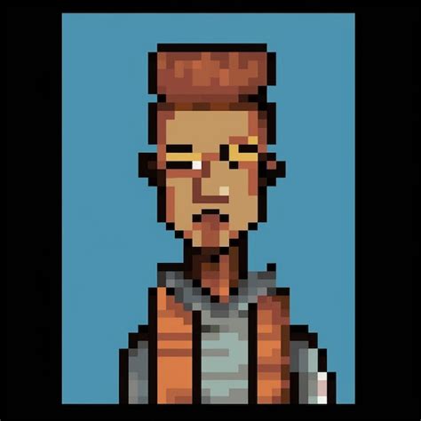 Premium Photo Pixel Art Character