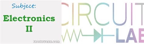 Subject Electronic Circuits Analysis And Design