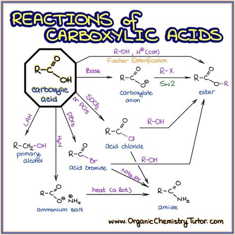 Carboxylic Acids And Derivatives Reaction Diagram