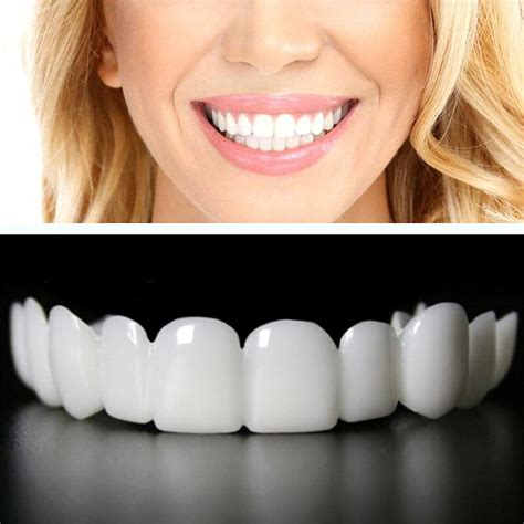 2 Pcs False Teeth Sets Instant Perfect Smile Dentures Temporary Tooth