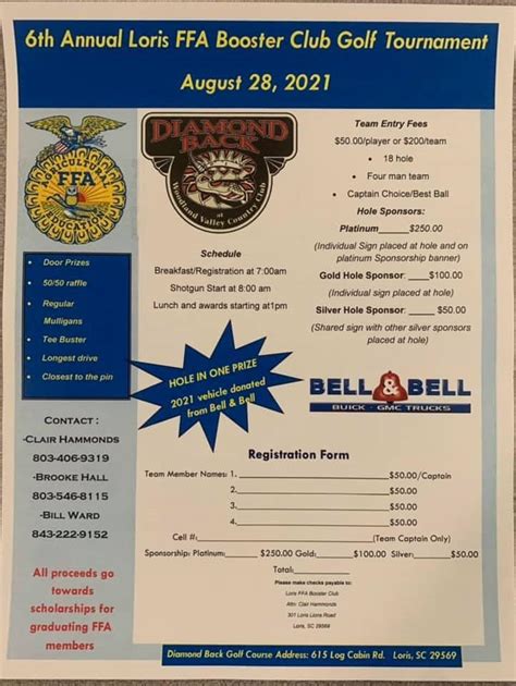The Annual Loris Ffa Booster Club Golf Loris High School Facebook
