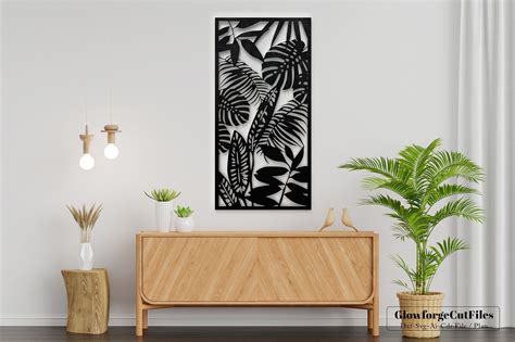 Leaf Panel Pattern Decorative Room Divider Metal Wall Decor Wall Hanging Laser Cut Plasma