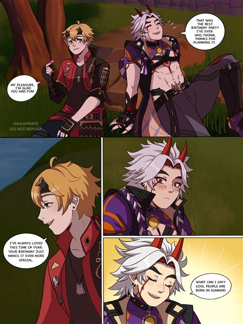 Itto X Thoma Birthday Comic Genshin Impact Hoyolab