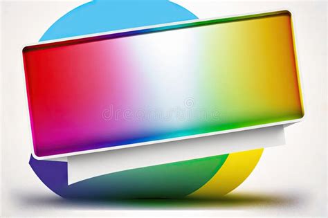 Color Rectangular Blank Banner On White Background Stock Illustration