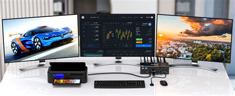 3 Monitors 3 Computers Triple Monitor Kvm Switch 3 Port 2 Displayport 1 4 8k 30hz 4k 144hz And