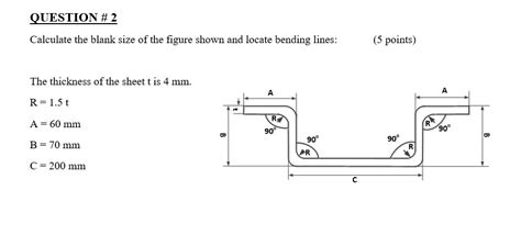 Solved Question 2 Calculate The Blank Size Of The Figure