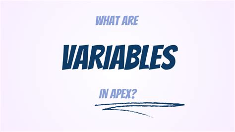 What Are Varibles In Apex Sfdc Insights