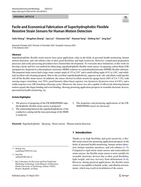 Pdf Facile And Economical Fabrication Of Superhydrophobic Flexible