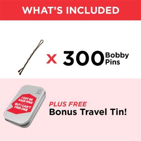 Hay Bobby Pins 300 Count Brown Tin Hair Pin For Styling Buns 300