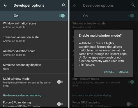 how to enable multi window feature in android twinfinite