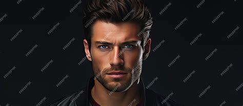 Premium Ai Image Space For Copy Next To A Portrait Of An Attractive Male