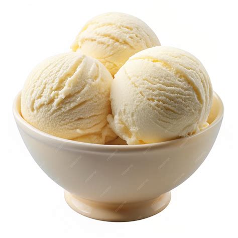 Premium Photo Vanilla Ice Cream Isolated On A White Background