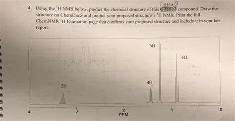 Solved Сон Using the H NMR below predict the Chegg com