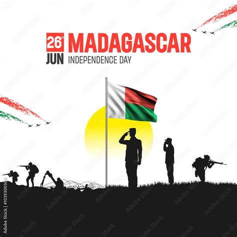 Stock Illustration „happy Independence Day Madagascar With The