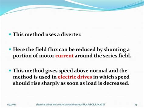 Unit Iv Conventional And Solid State Speed Control Of Dc Motors Ppt