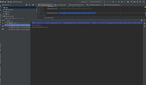 Java Could Not Resolve Google Android Gms Play Services Ads Stack Overflow