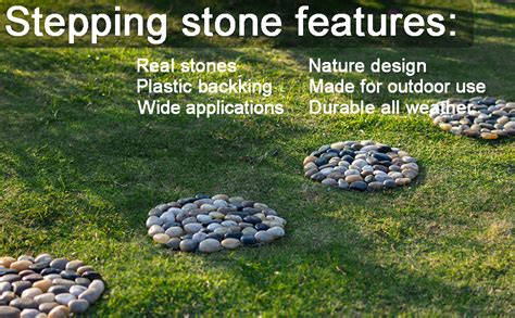 Stepping Stones Outdoor Natural River Rock Garden Pavers
