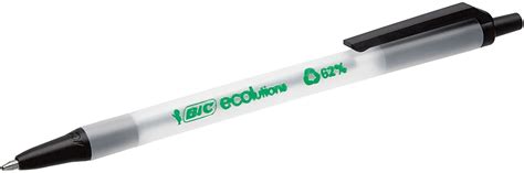 Bic Ecolutions Ballpoint Pen Clic Stic Medium Black Box Of 50 Box