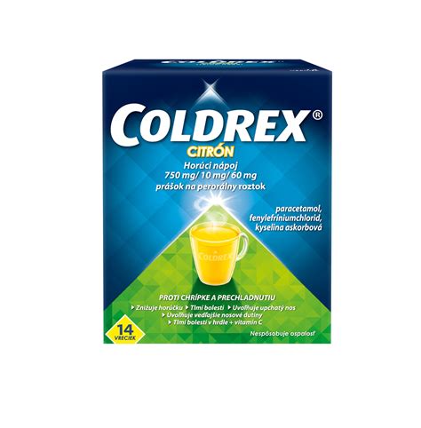 Coldrex Horúci Nápoj Citrón 14 Vreciek 1×14 Ks Liek Proti Chrípke A