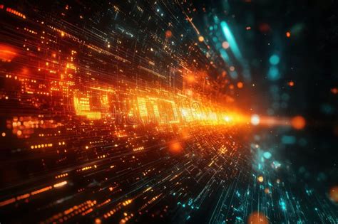 Vibrant Digital Abstract With Glowing Lines And Particles Representing