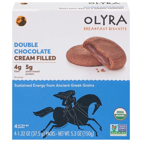 Olyra Cream Filled Double Chocolate Breakfast Biscuits 4 1 32 Oz