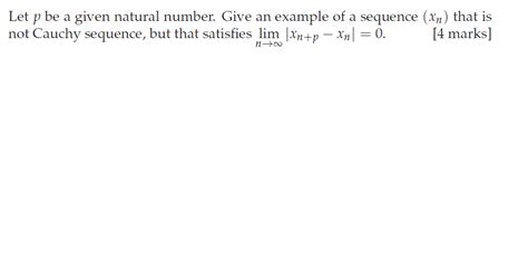 Solved Let P Be A Given Natural Number Give An Example Of A Chegg