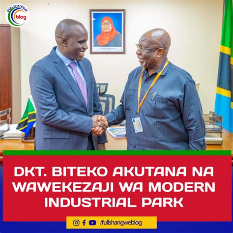Dkt Biteko Akutana Na Wawekezaji Wa Modern Industrial Park Full Shangwe Blog