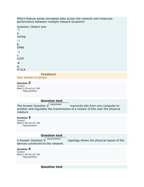 Data Comm Final Quiz Which Feature Sends Simulated Data Across The Network And Measures