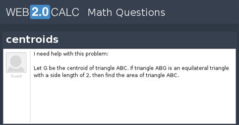 view question centroids